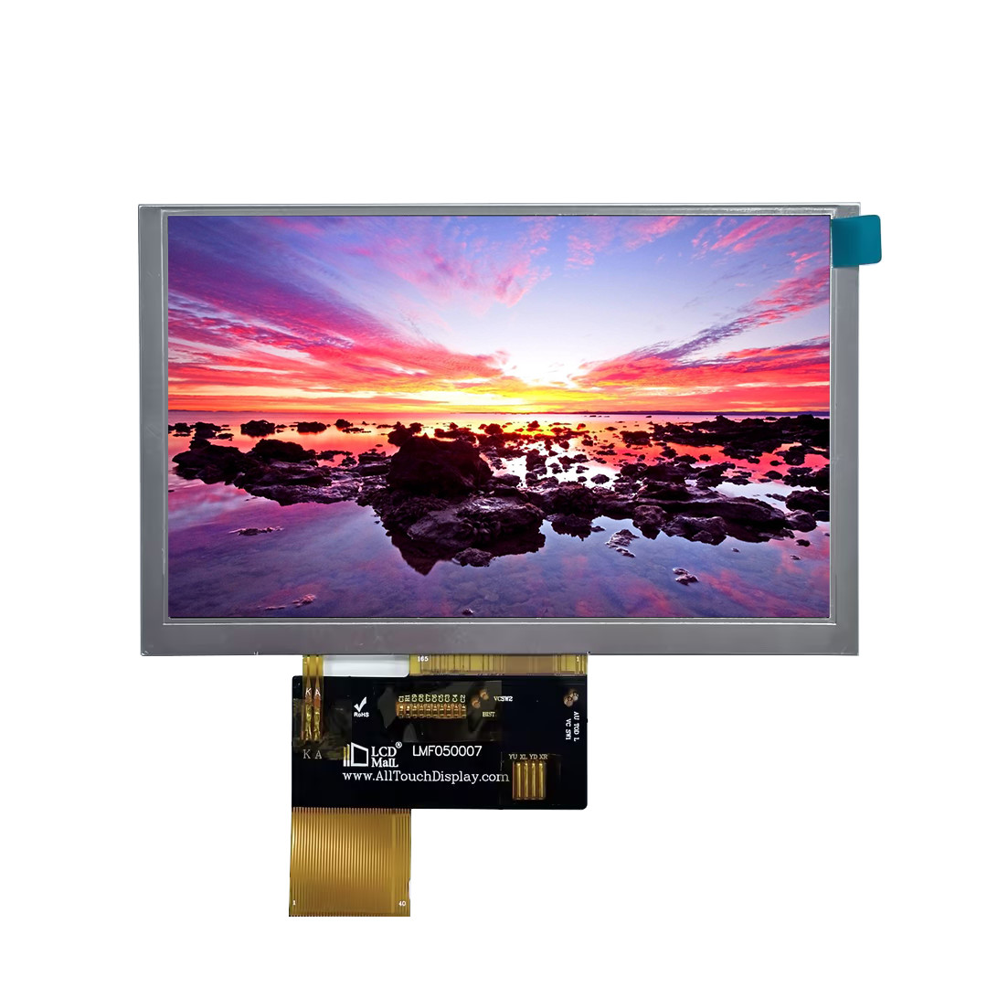 40 PIN 5 인치 TFT LCD 디스플레이 800X800 해상도 RGB 인터페이스 FPC 커넥터